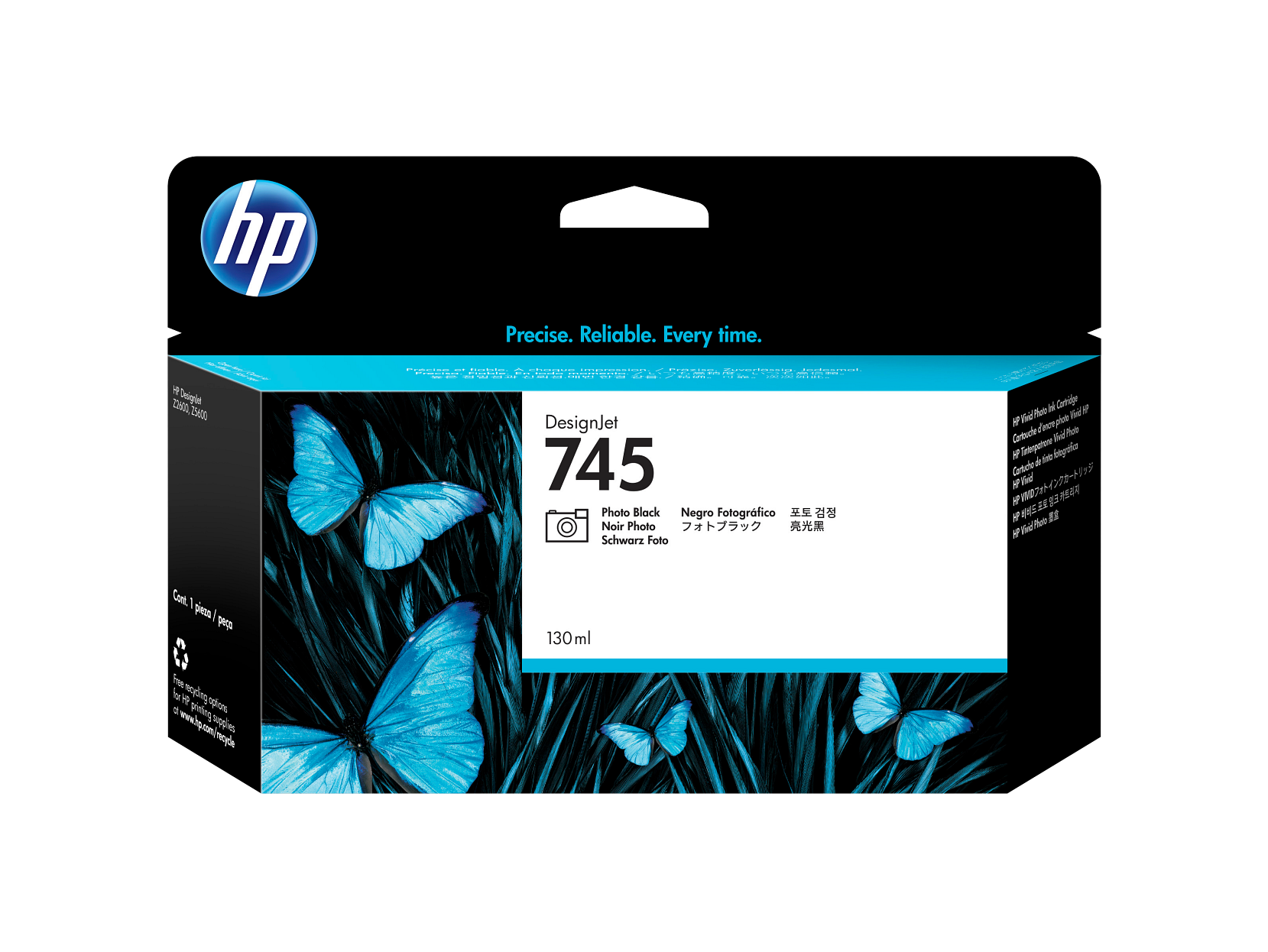 HP 745 130-ml DesignJet Photo Black Ink Cartridge, F9J98A 725184104619 ...