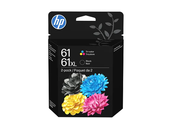 HP 61 Color/XL Black Ink Cartridge Combo 2-Pack, C0PA6AN
