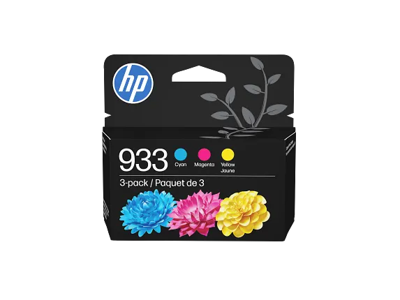 HP 3-pack 933 Printer Ink Cartridges (N9H56FN#140) - Cyan/Magenta/Yellow