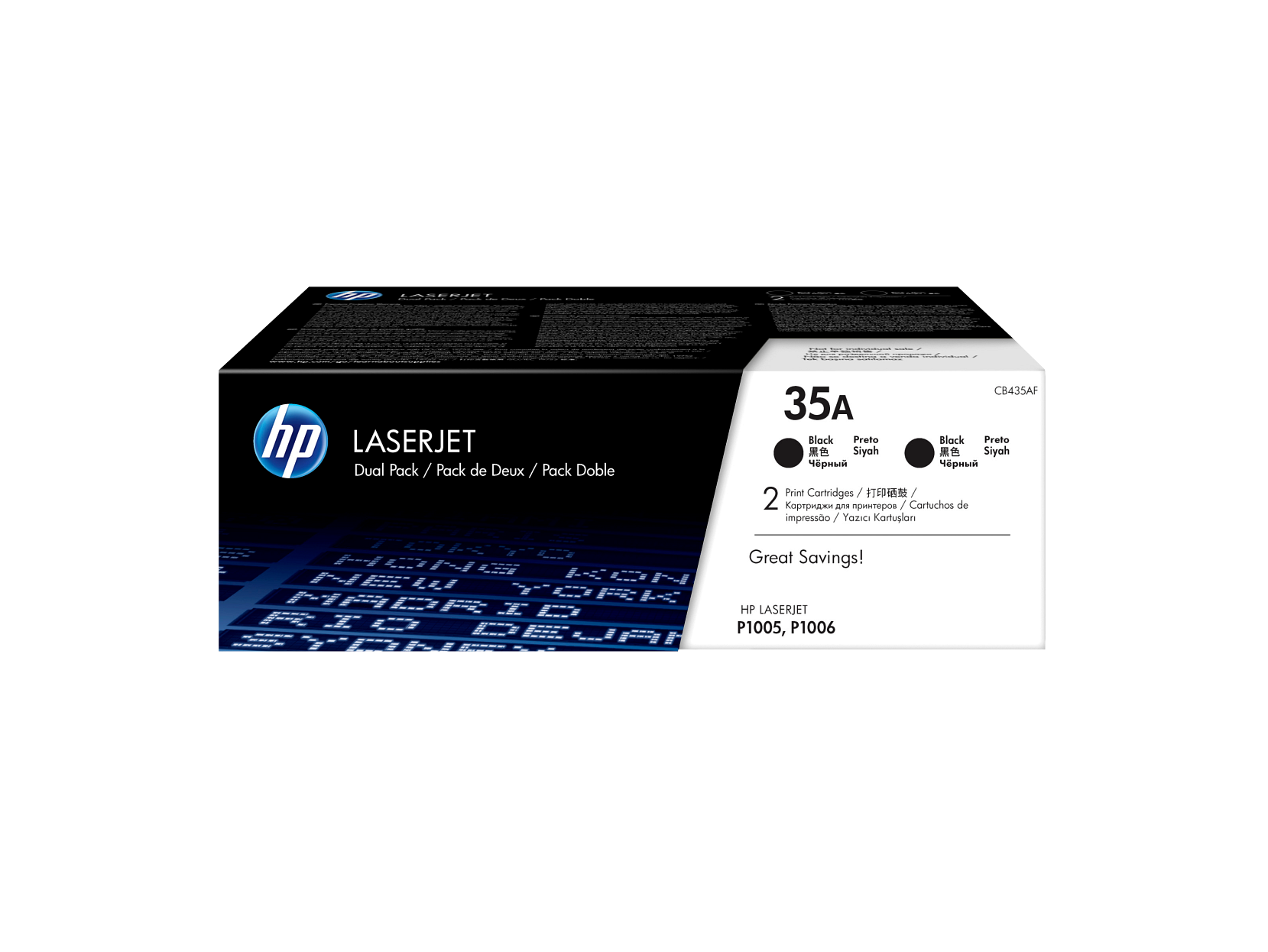 HP 35A 2-pack Black Original LaserJet Toner Cartridges, ~1,500 pages ...