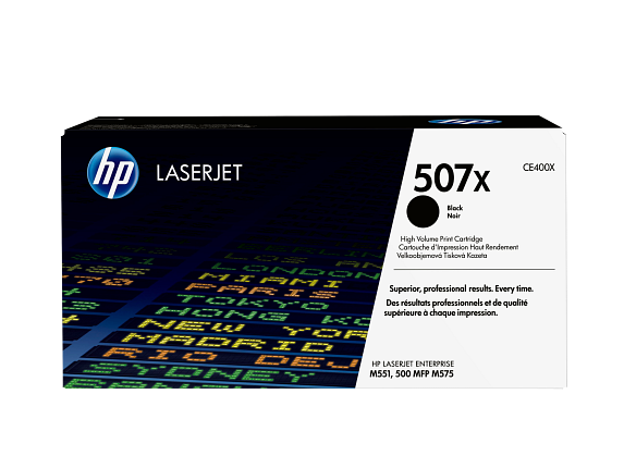 HP 507X High Yield Black Original LaserJet Toner Cartridge, CE400X