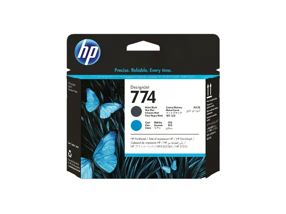 HP 774 Matte Black/Cyan Printhead