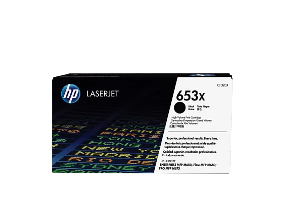 HP® 653X High Yield Black LaserJet Toner Cartridge (CF320X)